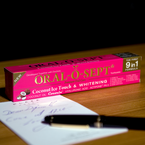 ORAL-O-SEPT Premium Toothpaste Coconut Ice Touch & WHITENING (Pack of ...